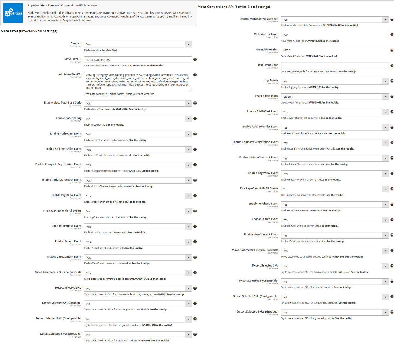 Apptrian - Meta Pixel and Conversions API for Magento Adobe Commerce