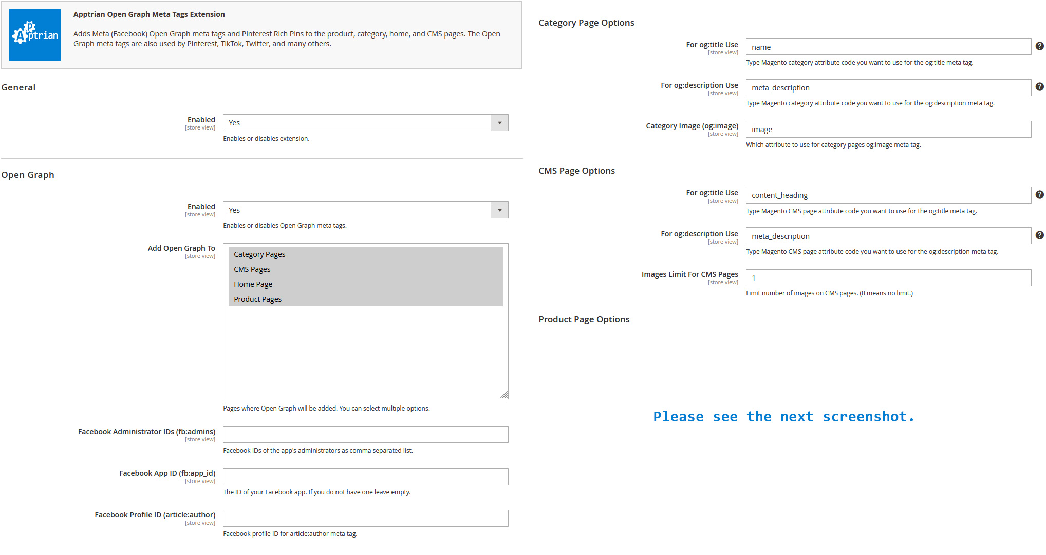 Apptrian - Open Graph Meta Tags for Magento Adobe Commerce