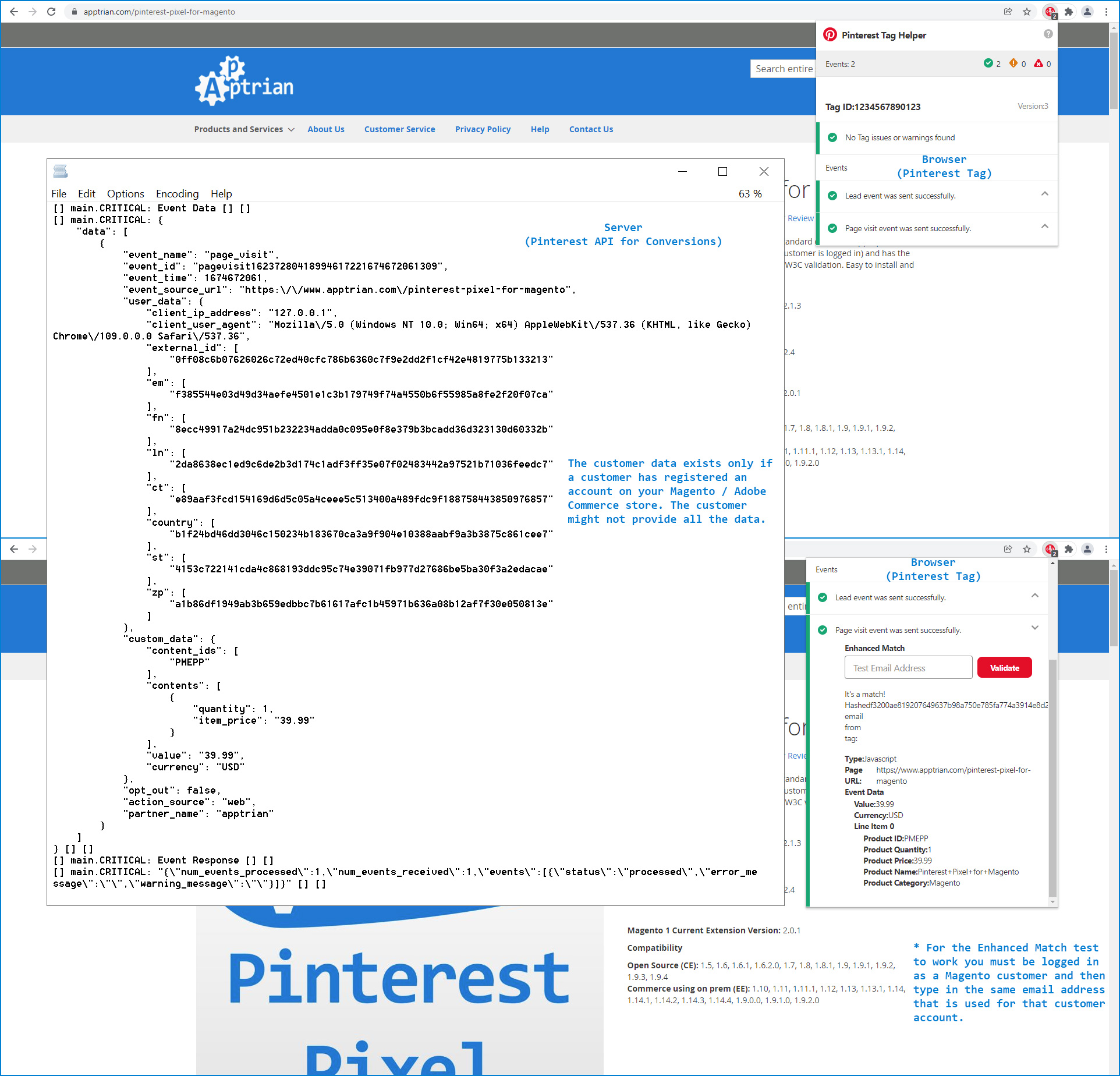 Apptrian - Pinterest Tag and Conversions API for Magento Adobe Commerce