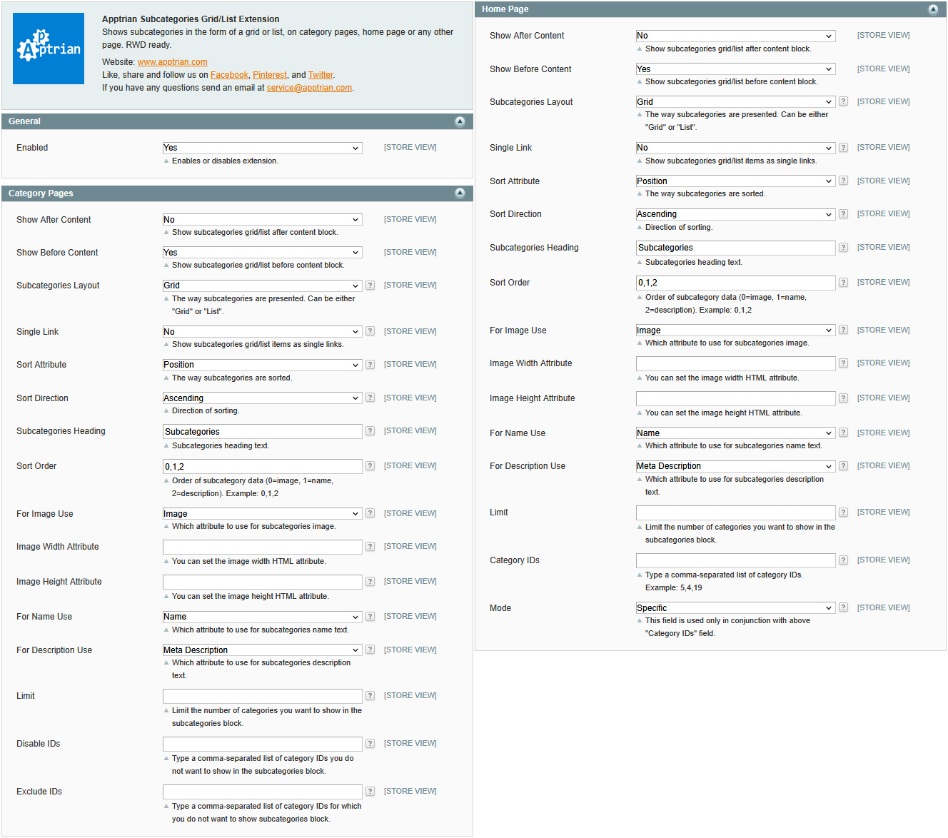 Apptrian Subcategories Grid List For Magento 1 Openmage